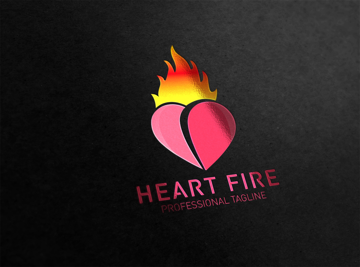 Heart Fire Logo, a Branding & Logo Template by essegraphic