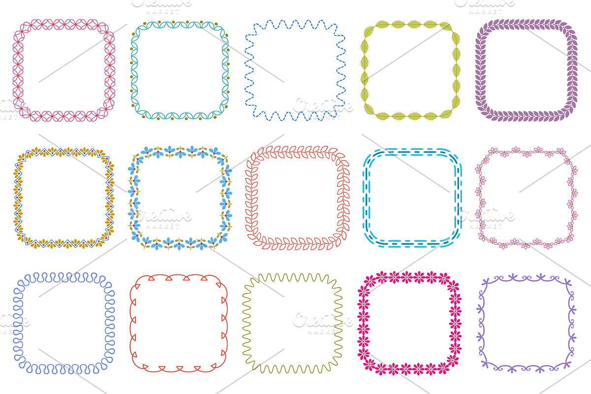 Decorative Circle & Square Frames, a Graphic by Melissa Held Designs