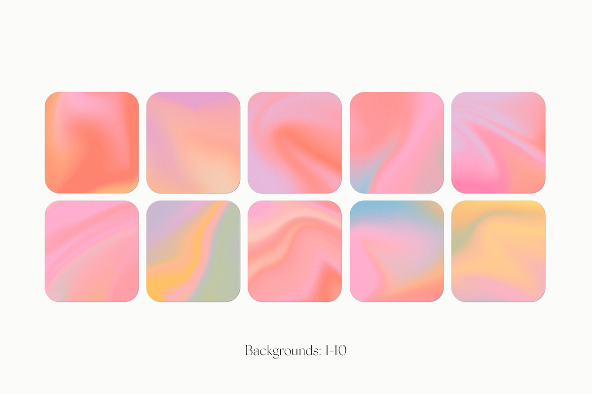 Groovy Liquid Gradient Textures, an Object Graphic by Feel This ...