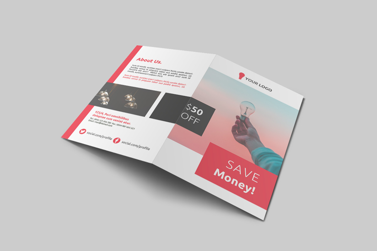 Light Shop Bi-Fold Brochure, a Brochure Template by Creatricks