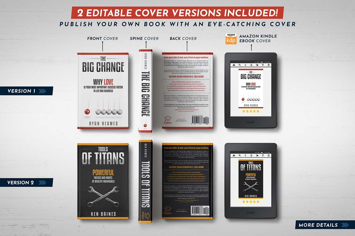 Editable Book Cover Template