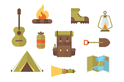 Camping & Hiking Vector Clip Art | Illustrations ~ Creative Market