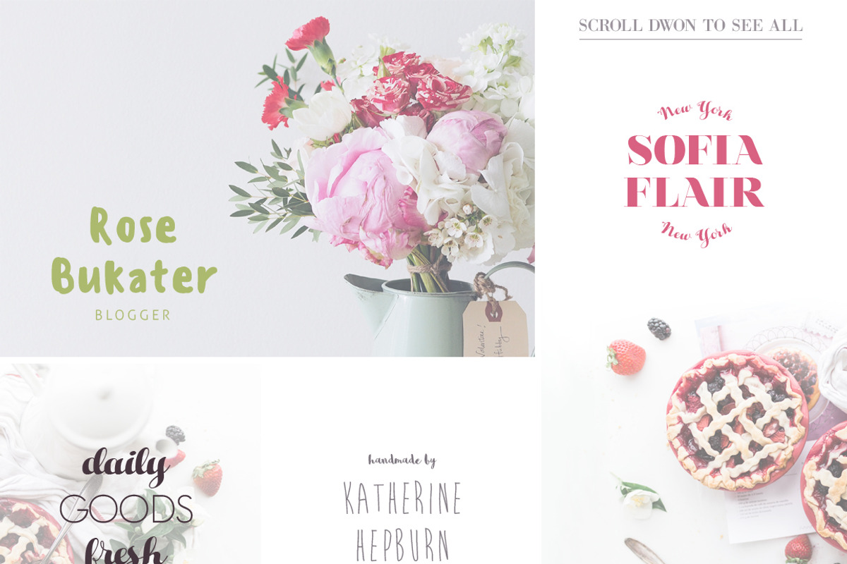 100 Typography Logos + 100 Frames, a Branding & Logo Template by AgataCreate | Creative Market