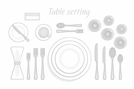 Table setting, a Graphic by Volyk