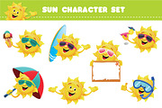 Sun Character Set, an Illustration by pinipin