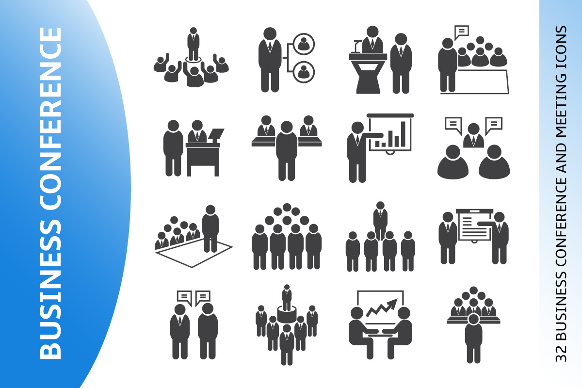 Business Conference & Meeting Icons, an Icon by Designfour