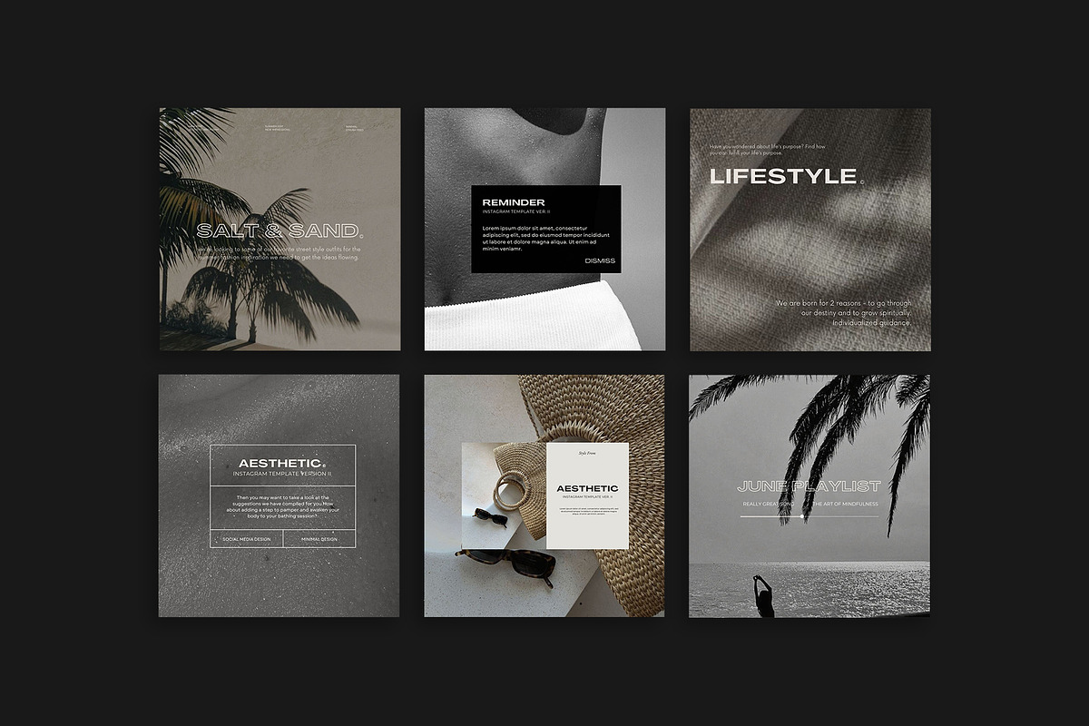 Instagram Aesthetic Template Canva and Photoshop