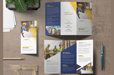 Construction handyman brochure design