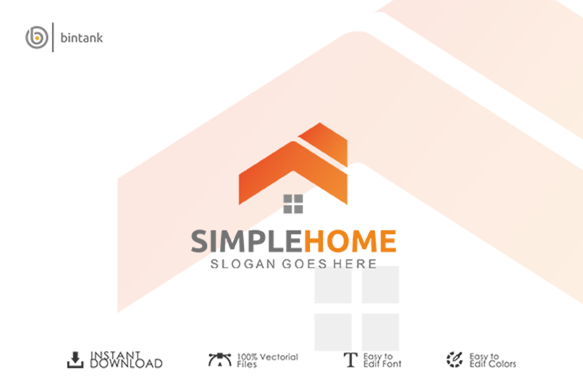 Simple Home Logo, a Branding & Logo Template by Bintank Studio