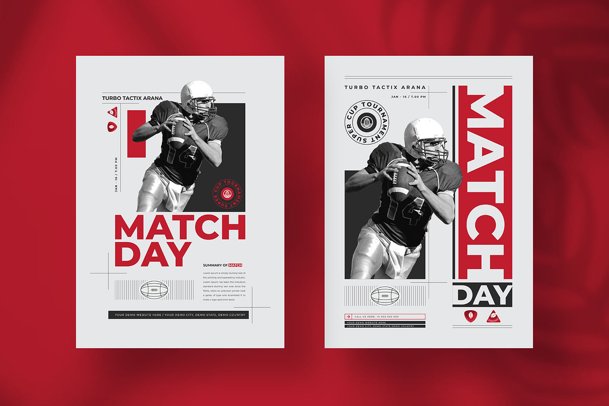 Match day flyer template design, a Flyer Template by Tanmoy Topu