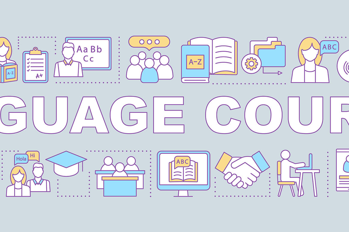 Language learning for business, a Templates & Theme by IMG visuals icons