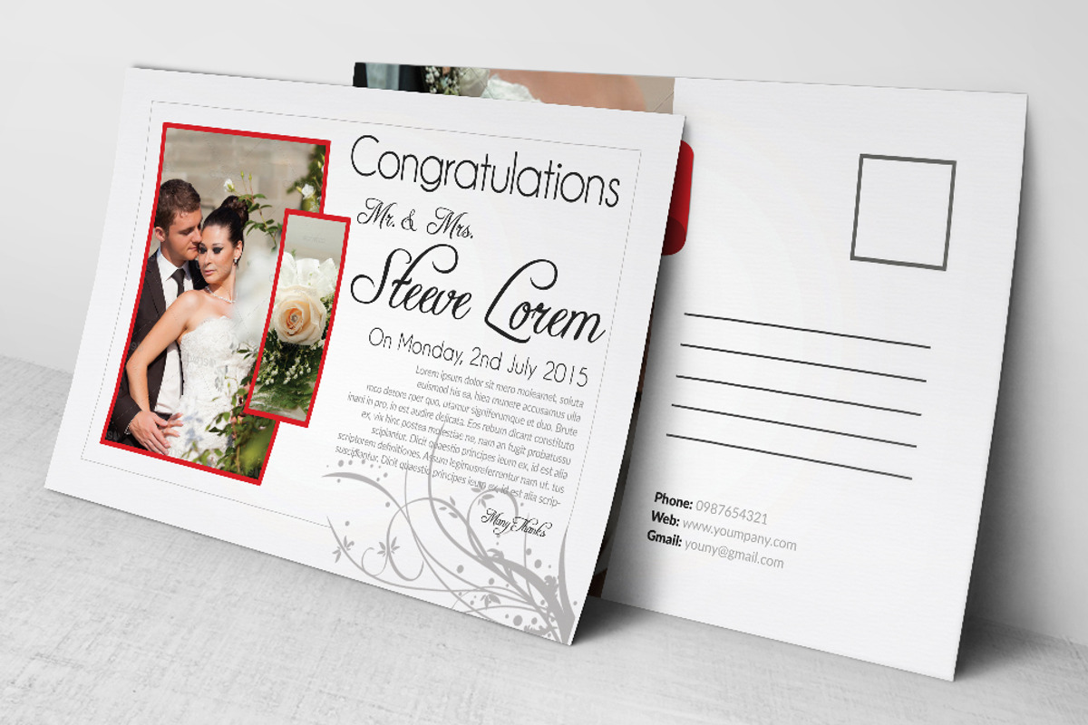 Wedding Post Cards Template, an Invitation Template by Psd Templates