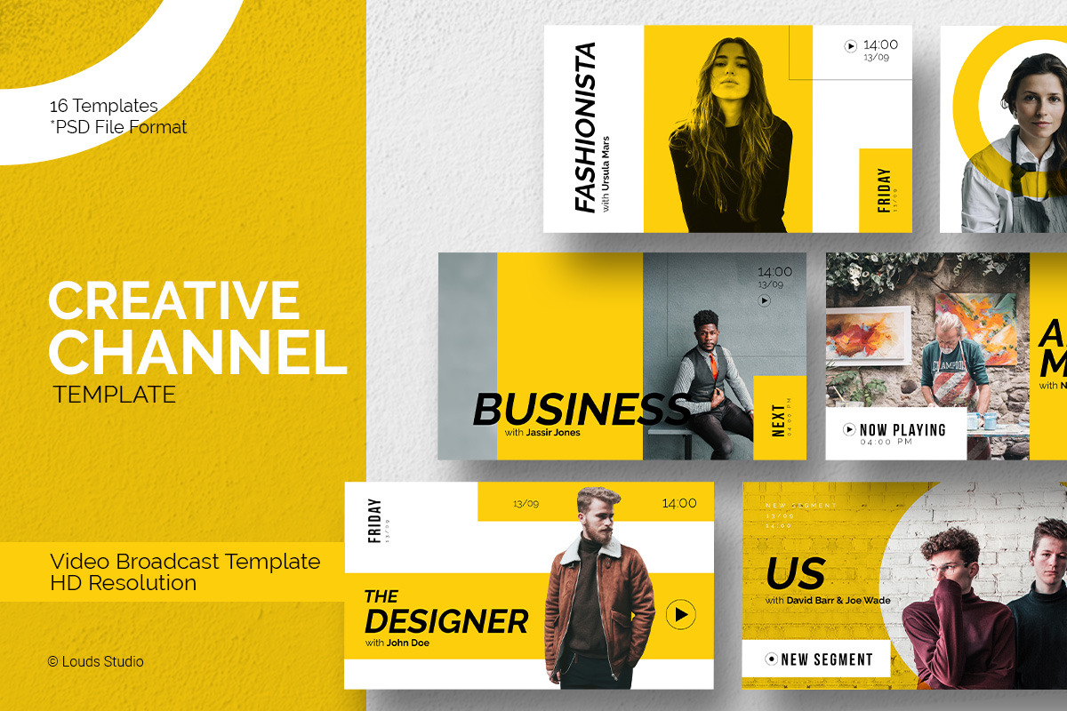 Creative People Youtube Channel, a Social Media Template by Louds Studio