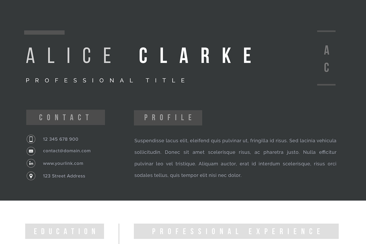Resume Template 1, 2 page | Oslo, a Resume Template by Resume Angels