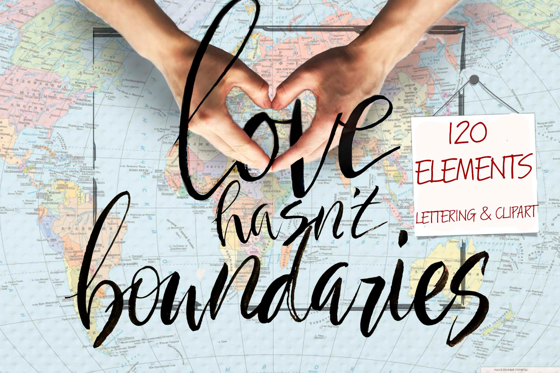 Love hasn't boundaries-lettering set, an Illustration by Divine Design