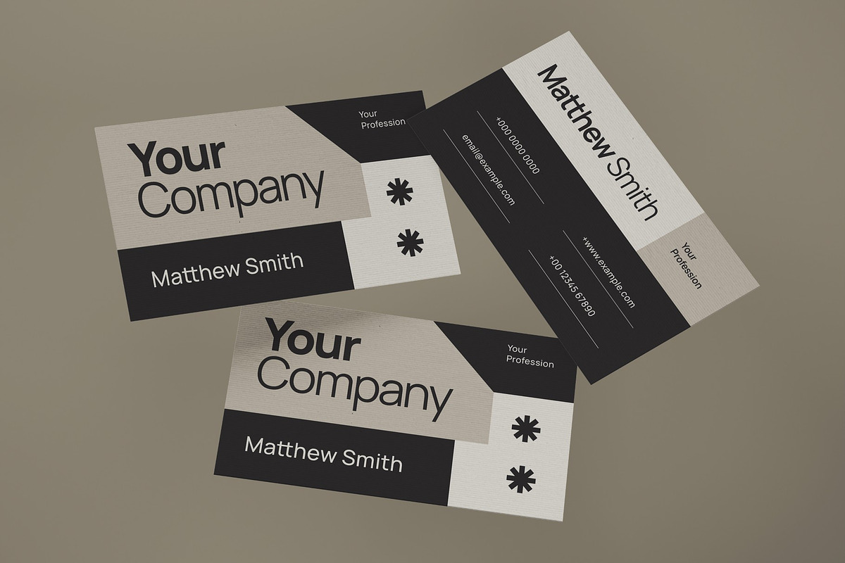 Company Business Card, a Business Card Template by graphicook