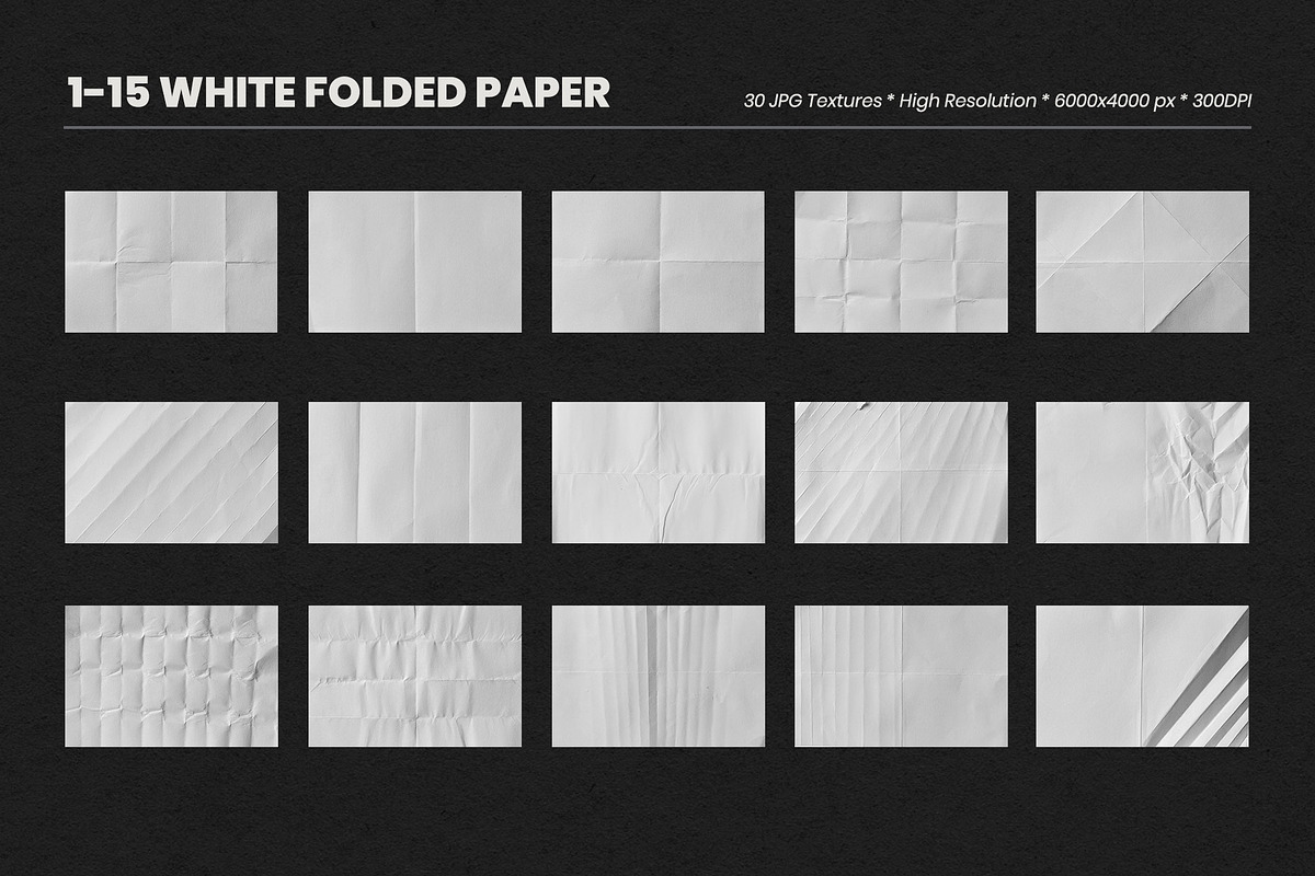 Folded Paper Textures Pack, a Texture Graphic by Gravito