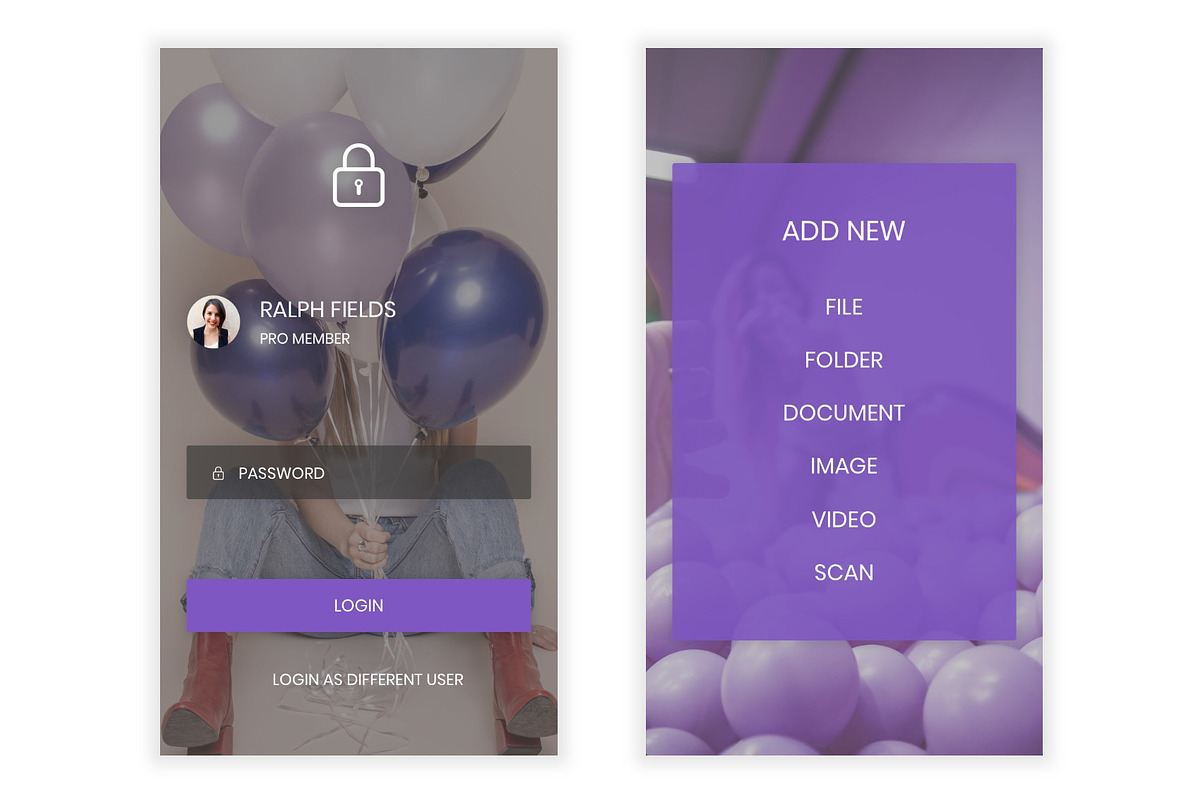 File Sharing Platform Sketch UI Kit, an UI Kit Template by themelove ...