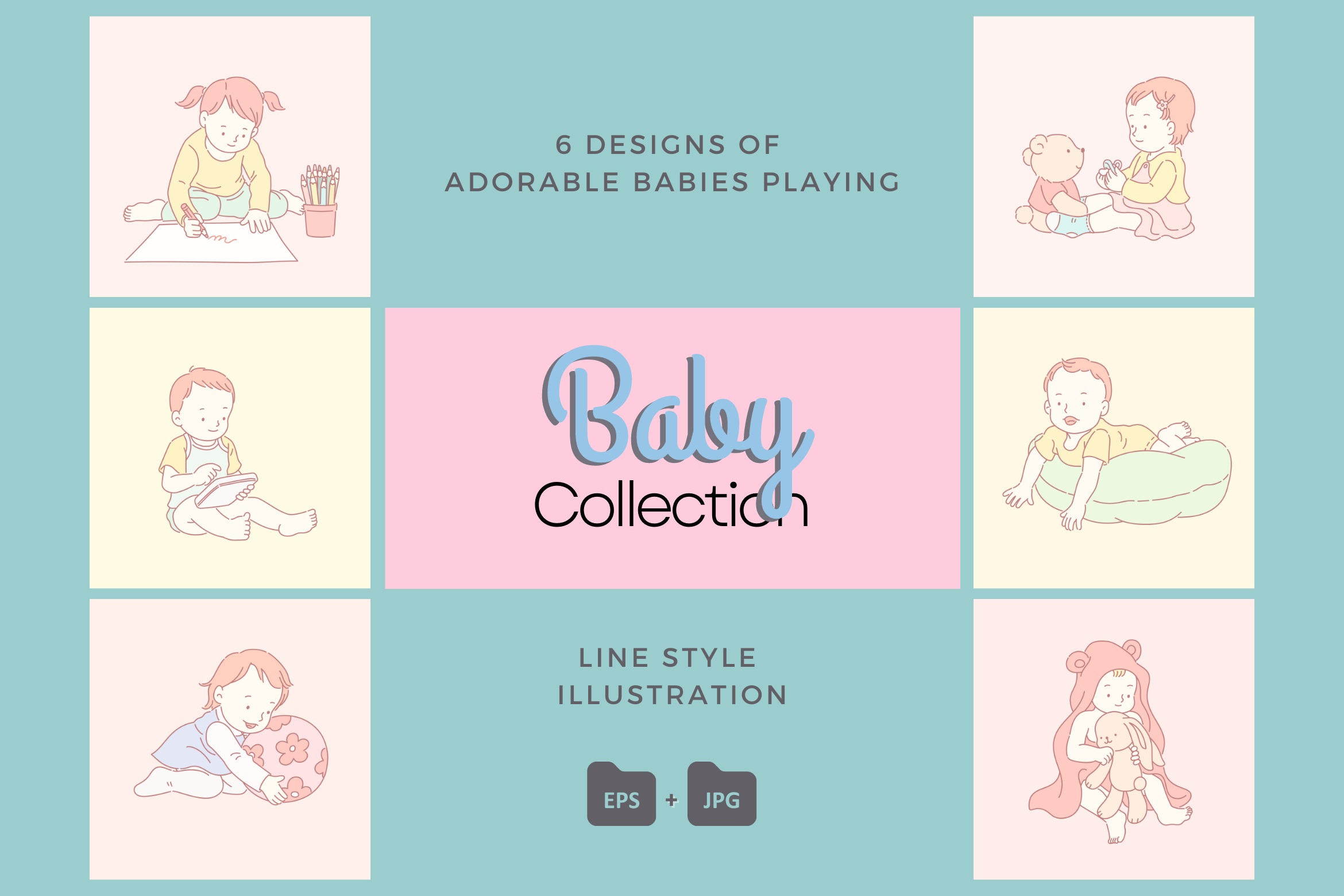 Cute Baby Collection, a Person Illustration by TotallypicRF | Creative ...