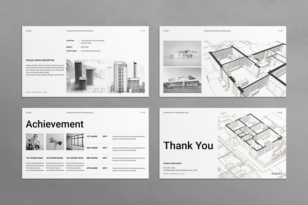 Architecture Portfolio Presentation, a Presentation Template by E-Type