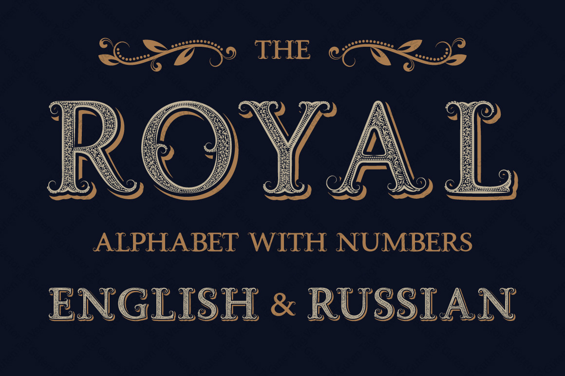 Royal vector alphabet, an Object Graphic by Guten Tag Vector