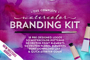 The Watercolor Branding Kit, a Graphic by Callie Rian & Co.