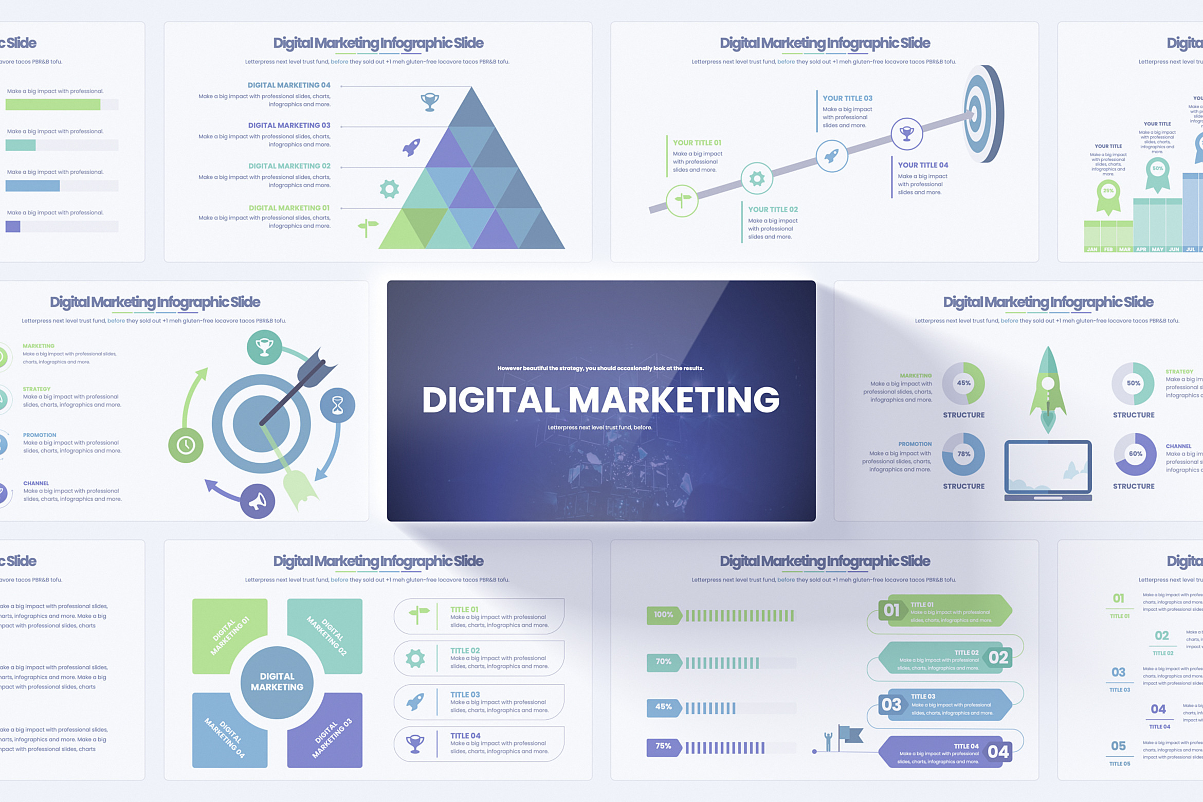 Digital Marketing PowerPoint Slides, a Presentation Template by Pulsecolor