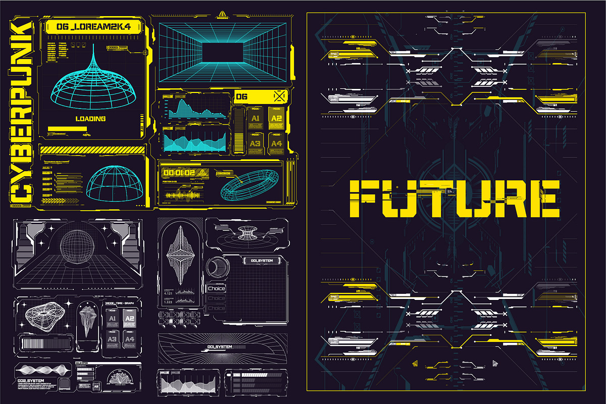 Cyberpunk Retro Futuristic Poster, a Technology Illustration by ZinetroN