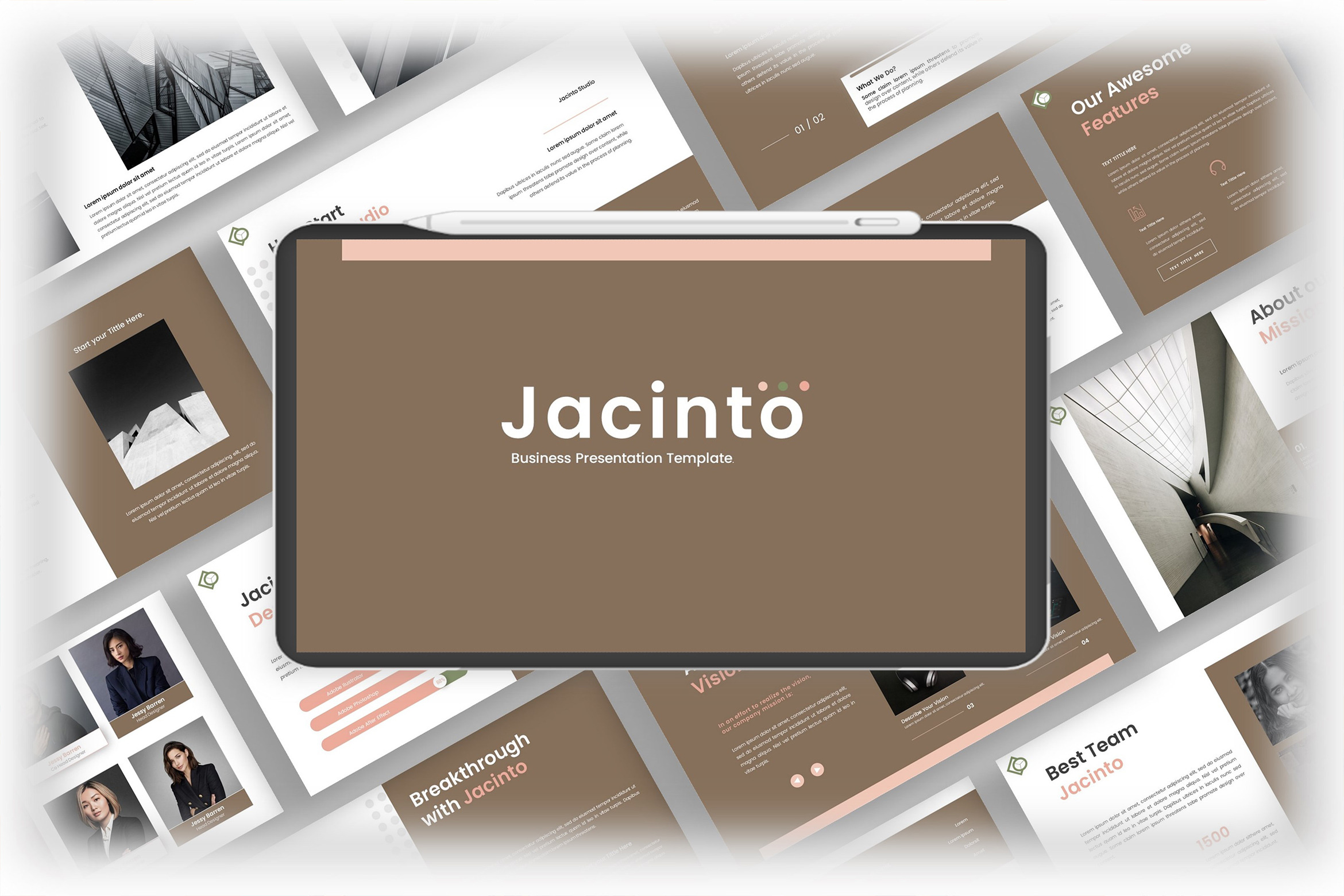 Jacinto–Business PowerPoint Template, a Presentation Template by kreatifreya | Creative Market