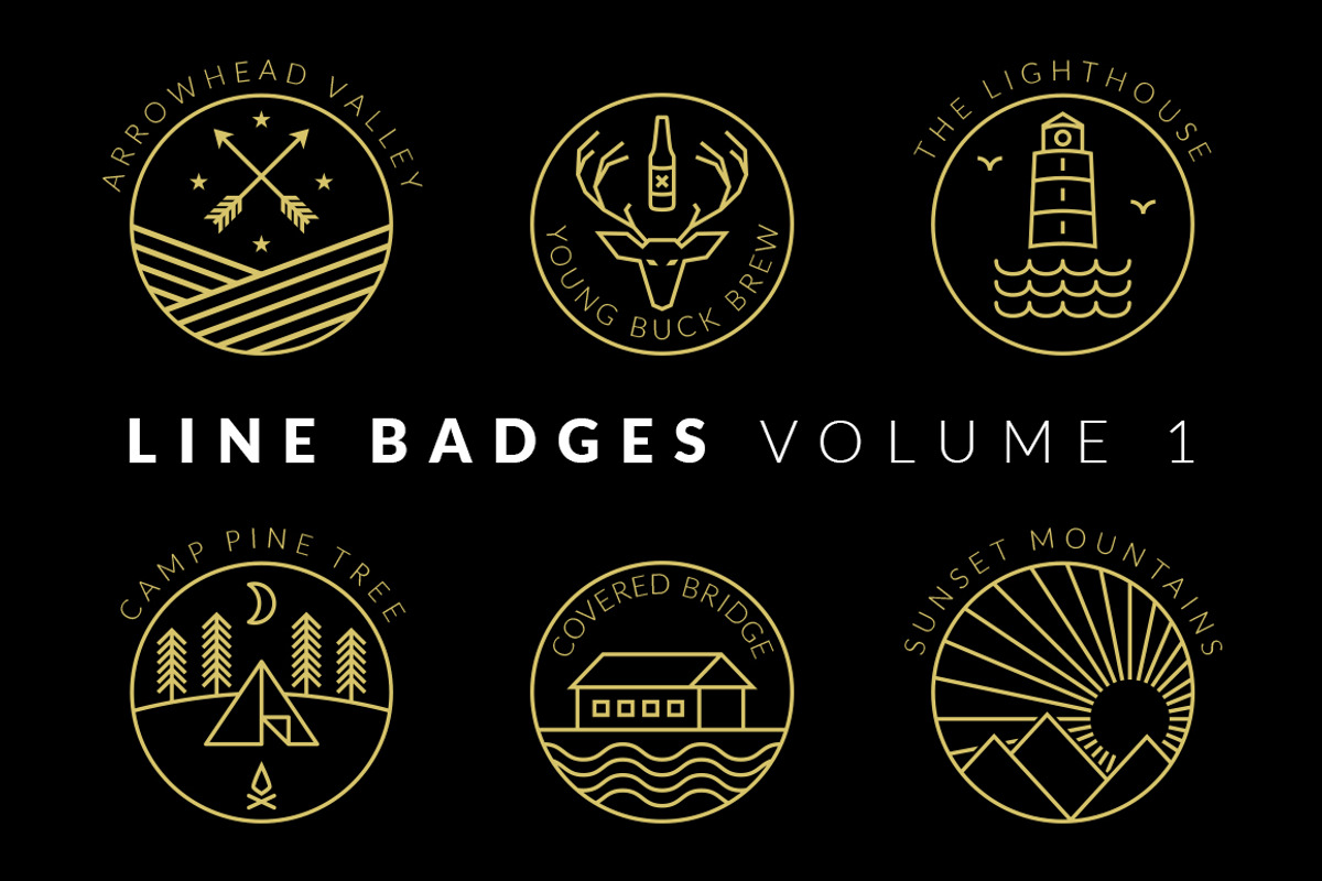 Line Badges - Volume 1, a Branding & Logo Template by Build Interactive