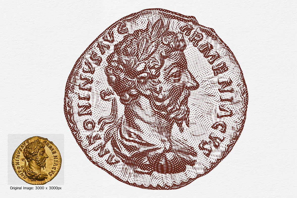 Engraving Studio Hatching Effect, an Action Add-On by DesignRocket