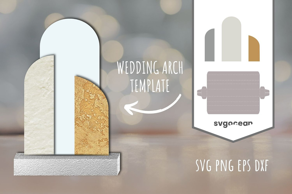 Wedding Arch Templates SVG Bundle, an Illustration by svgocean