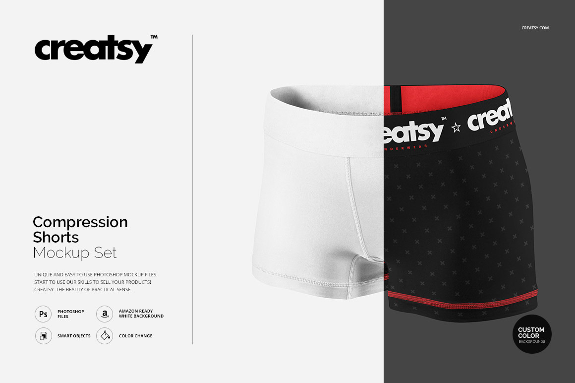 Compression Shorts Mockup Set, a Bottom Mockup by Creatsy