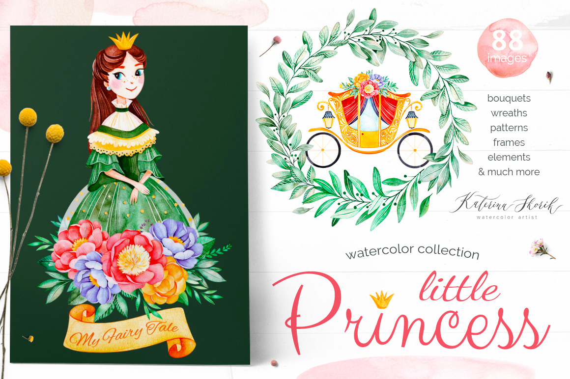 Little Princess ♕, a Texture Illustration by Kate_Rina