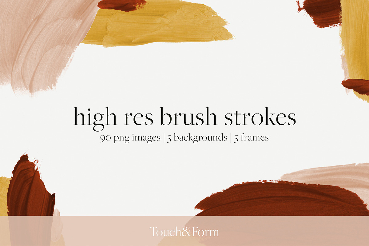 High Resolution Paint Brush Strokes, a Texture Graphic by Touch and Form