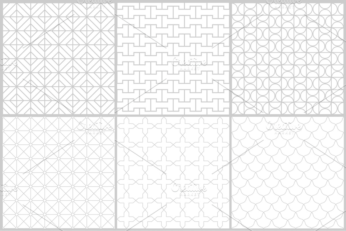Geometric seamless symmetry patterns, a Pattern Graphic by ExpressShop