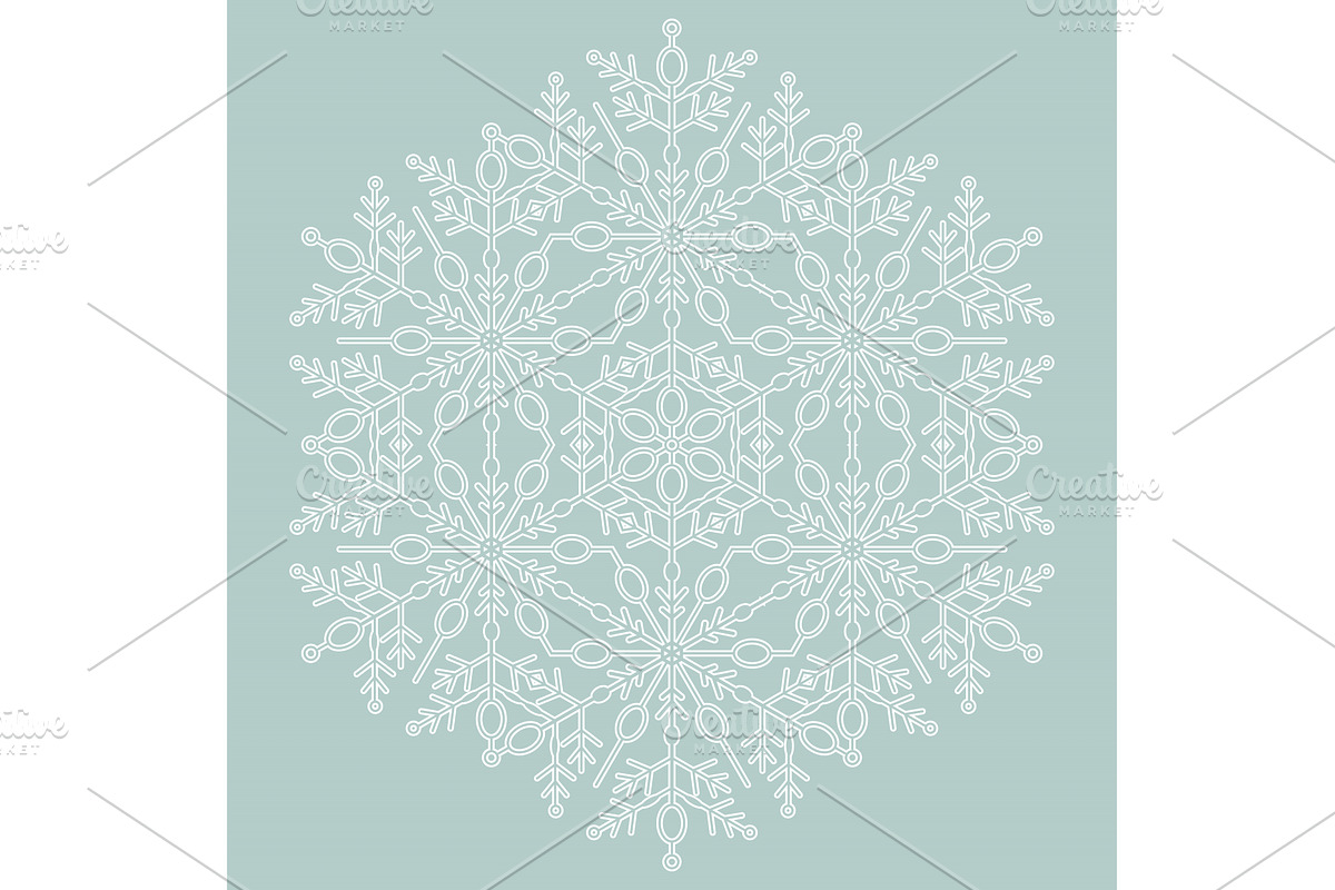 Pretty Round Snowflake, a Pattern Graphic by FineArtStudio | Creative ...