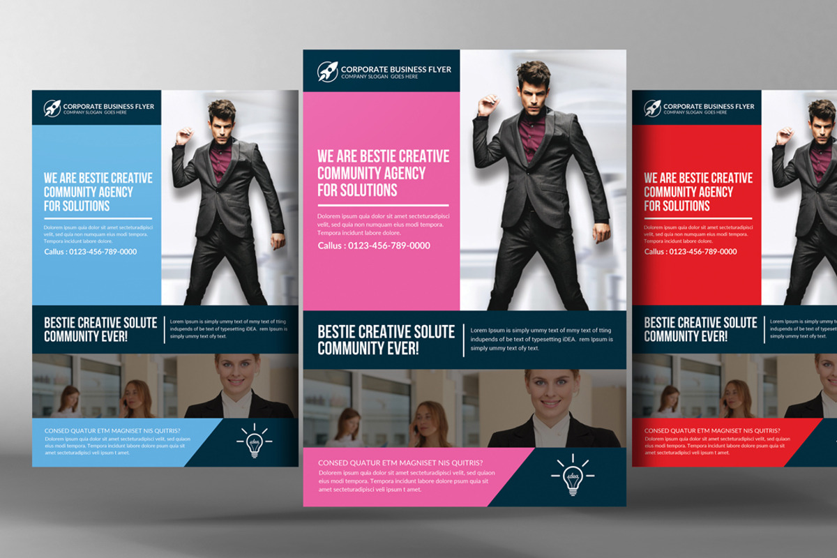 5 Employment Agency Flyers Bundle, a Flyer Template by graphicforest