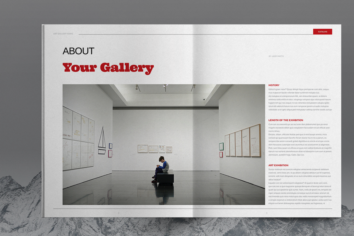 Art Gallery Catalog Layout Template