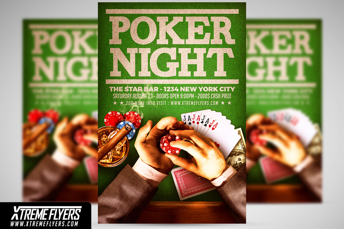 Poker Night Flyer, a Flyer Template by XtremeFlyers
