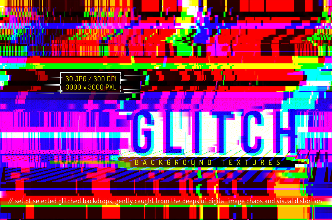 GLITCH backgrounds, a Background Graphic by TRIKONA