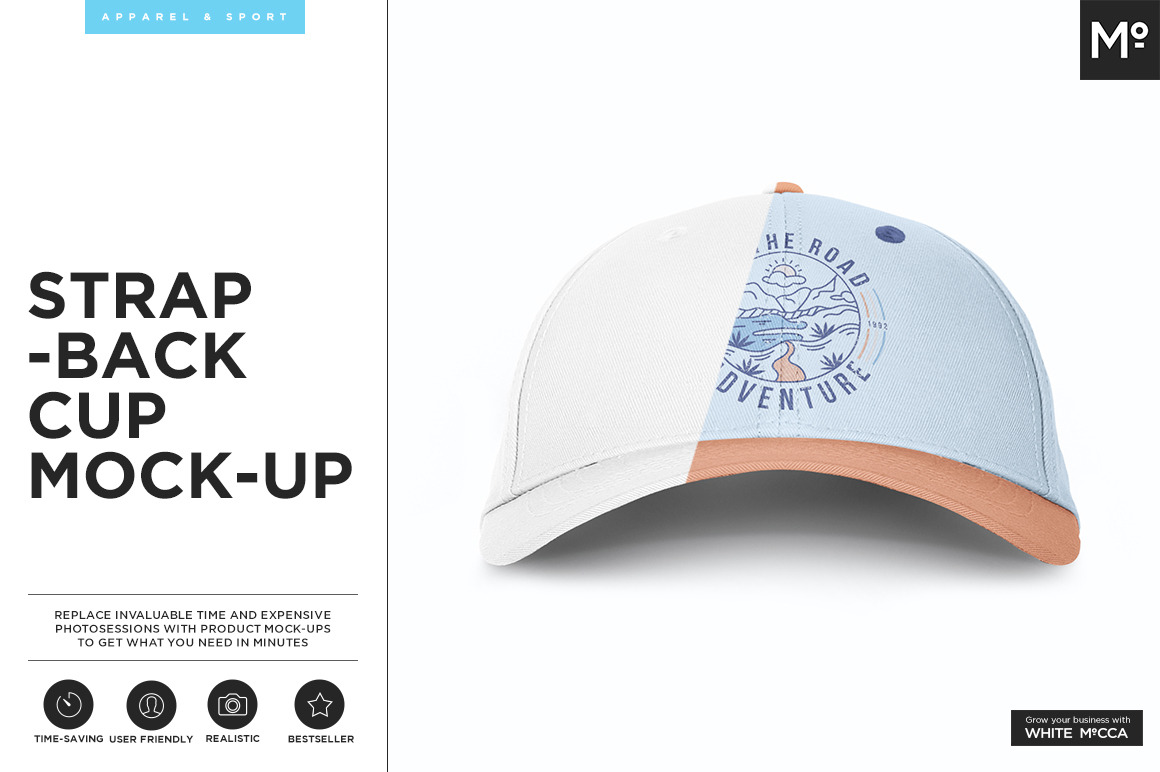 Strapback Cap Mock-ups Set, a Product Mockup by Mocca Mockups Store