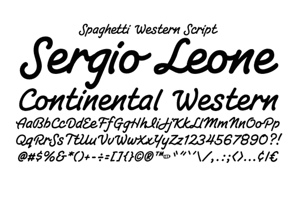 Spaghetti Western, a Script Font by Comicraft Fonts