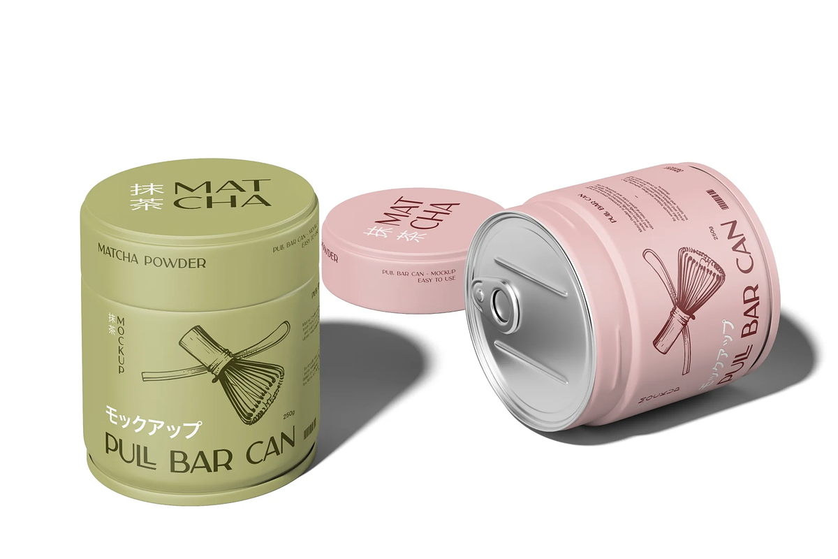 Japanese Matcha Packaging Mockup, a Packaging Mockup by graphicsauce