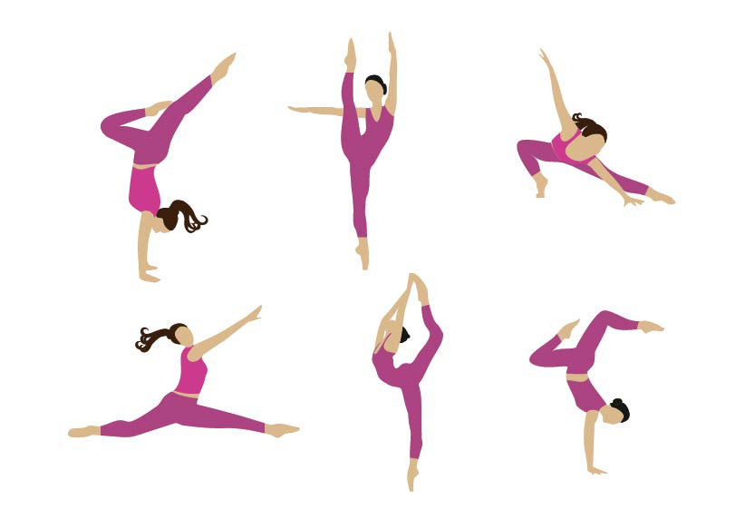 Gymnast girl vector set, a Graphic by Svetlana Voloshina
