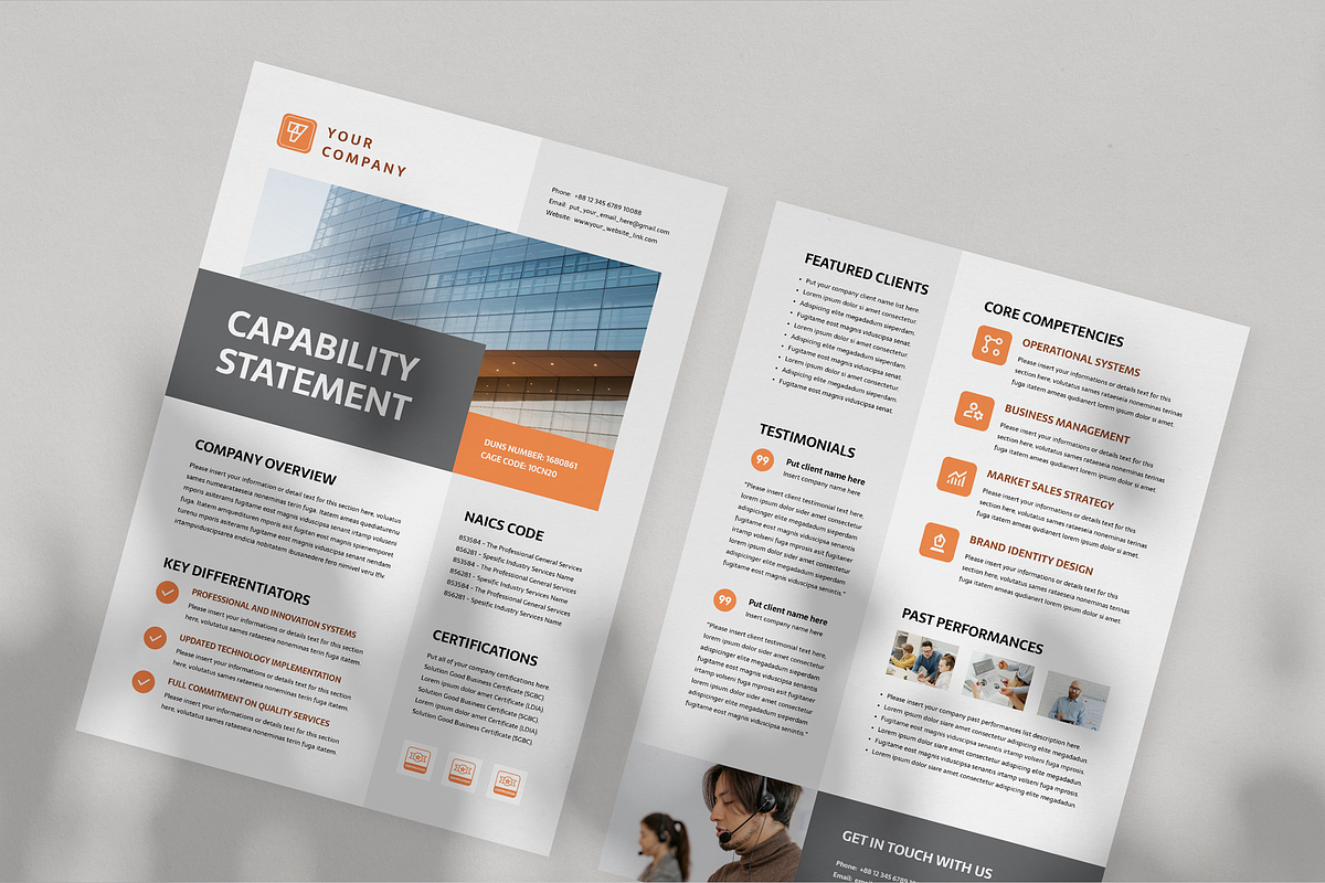 Capability Statement Template, a Flyer Template by Leaflove