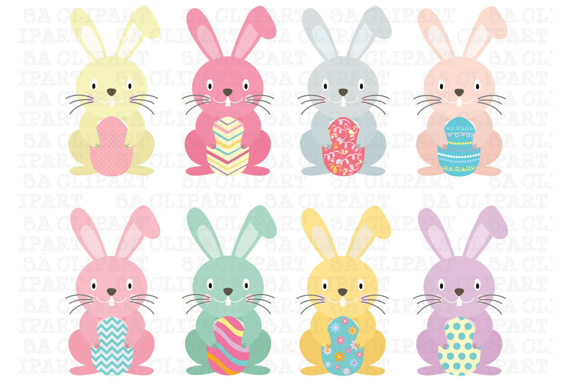 Easter Bunny Clipart, an Illustration by SA ClipArt
