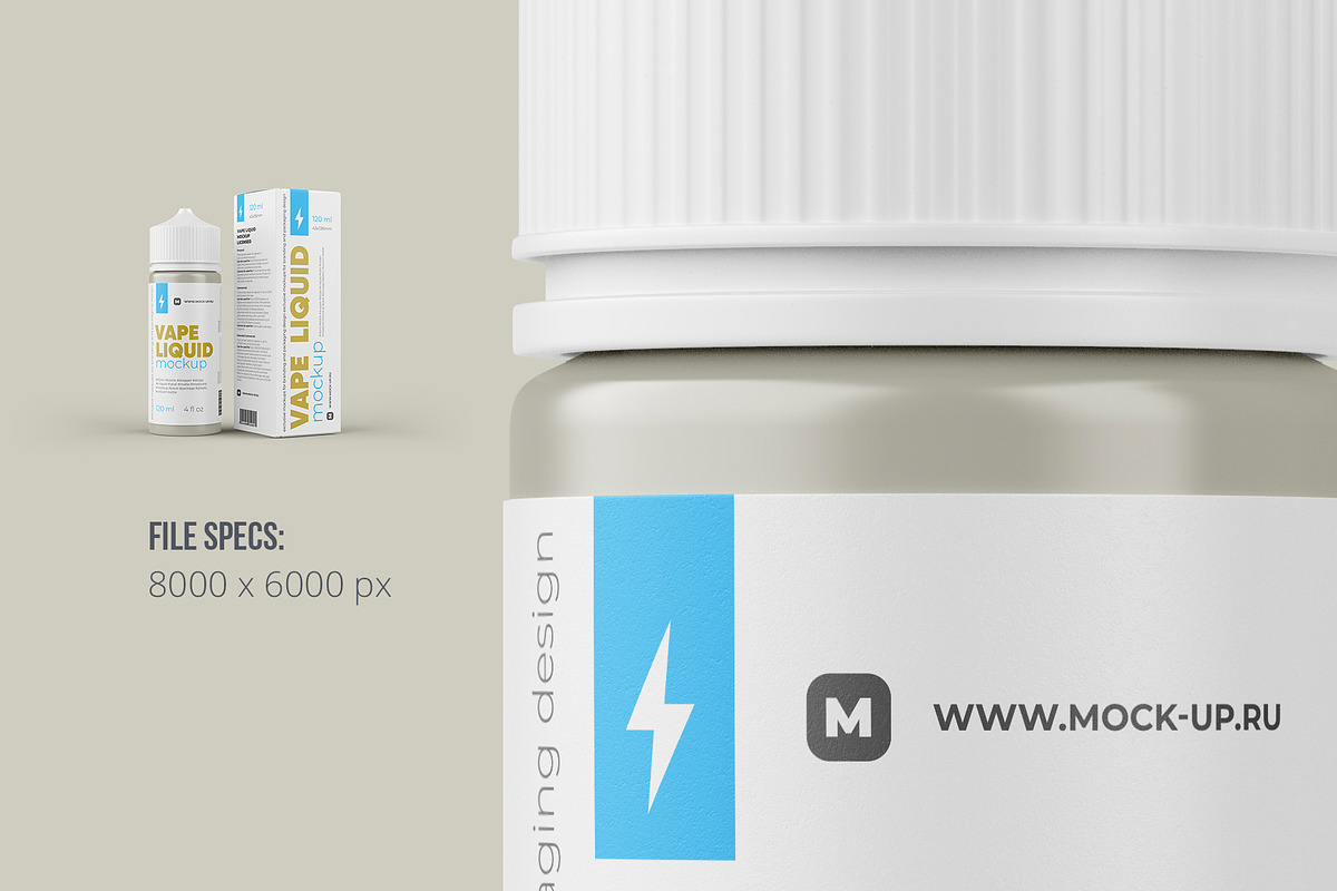 Vape Liquid Packaging Mockup 120ml, a Packaging Mockup by easymock