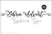 Zebra Advert font, a Script Font by TyphoonType™ S. Srisopha