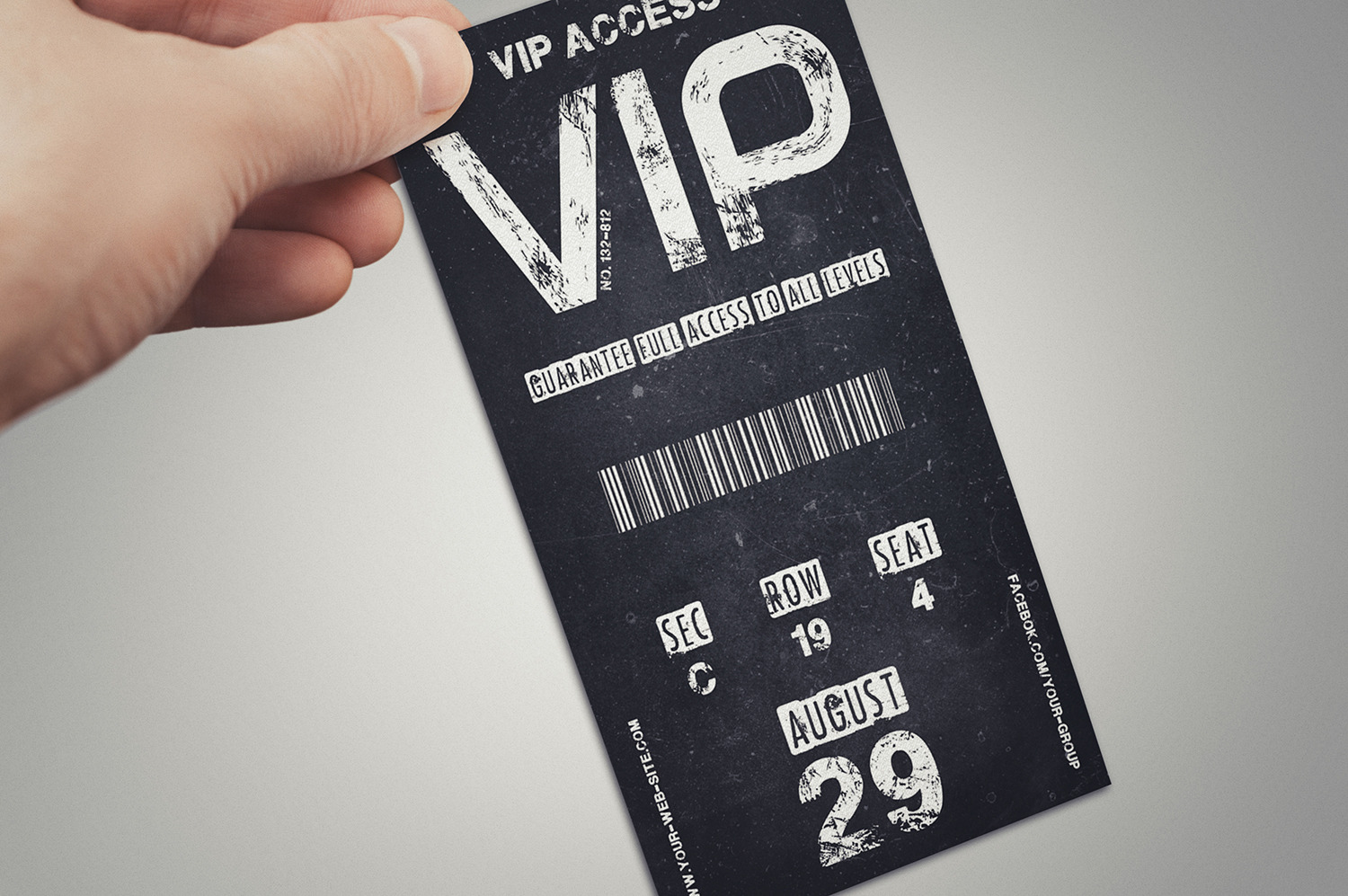 Vintage VIP PASS card, a Card Template by Tzochko | Creative Market